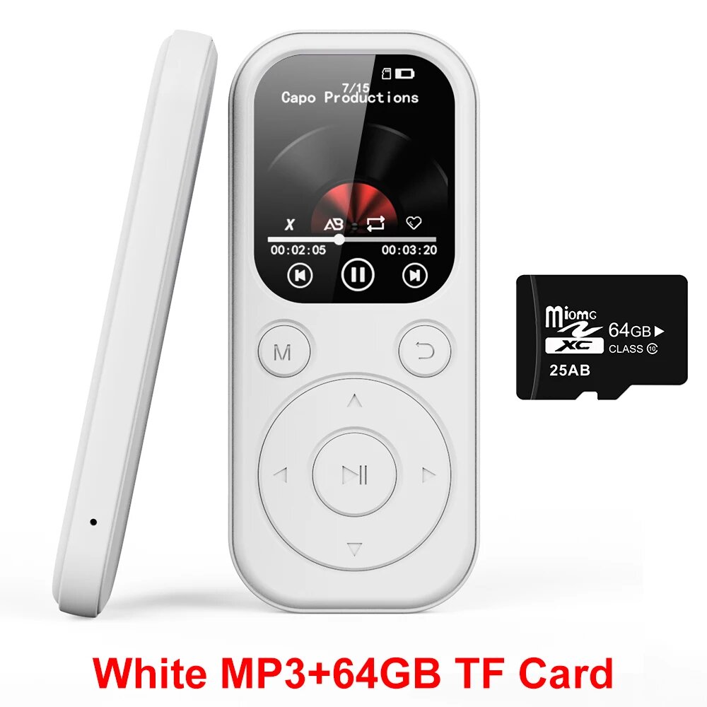 MP3-плеер Walkman Bluetooth 5.4 White MP3 64GB Card