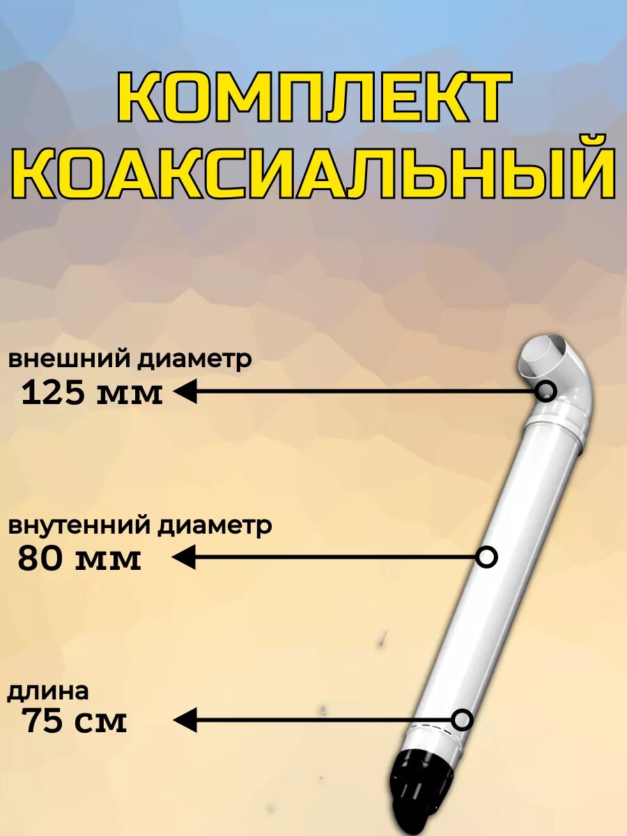 Комплект коаксиальный для конденс. котлов дл.0,75м 80/125 мм