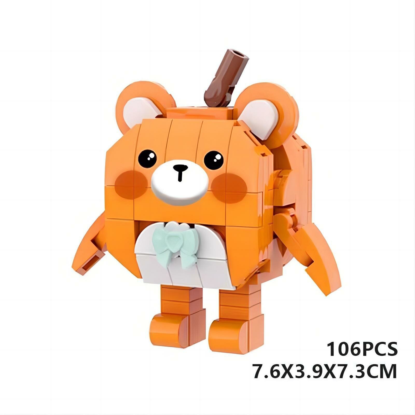 Совместимые MOC Le, желтый, черный, розовый, строительные блоки из мелких частиц, кукла, вечерние куклы, периферийная модель, фигурка «Потерянный медведь», слепая коробка