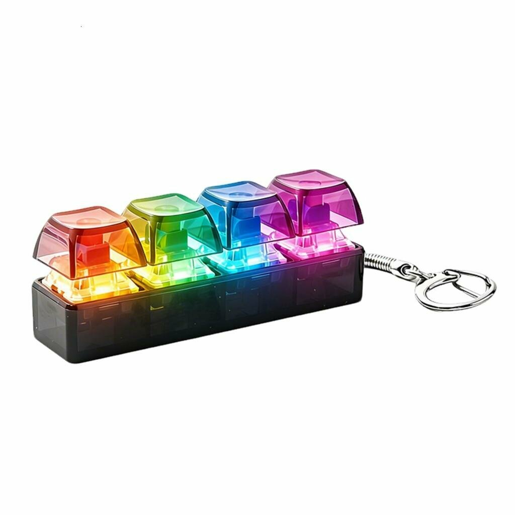 Светящийся брелок с кнопкой, Черный