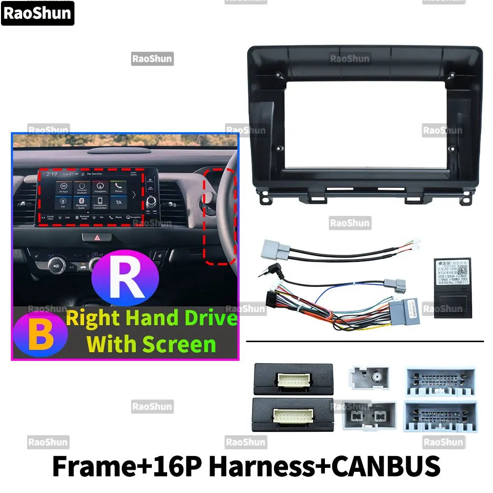 Автомобильный Android-радио стереоплеер рамка Fascia для Honda Fit GR GS Jazz Frame Cable Canbus-B