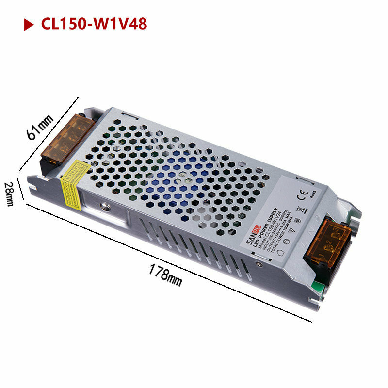 Ультратонкий линейный светодиодный блок питания 220В на 12В/24В/48В с постоянным напряжением для световых коробов и линейных светодиодных лент.