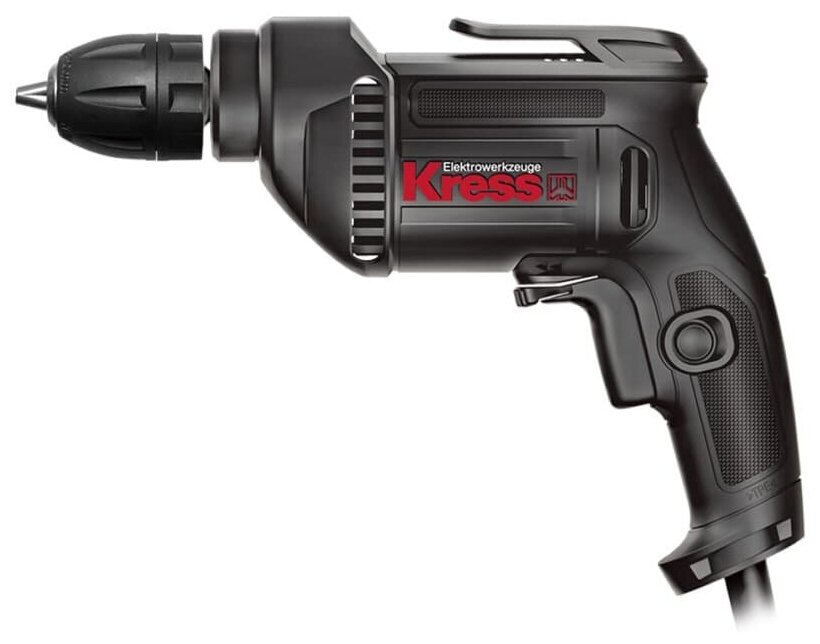 Дрель электрическая KRESS KU110K, ударная, быстрозажимной патрон, 1.2 кг