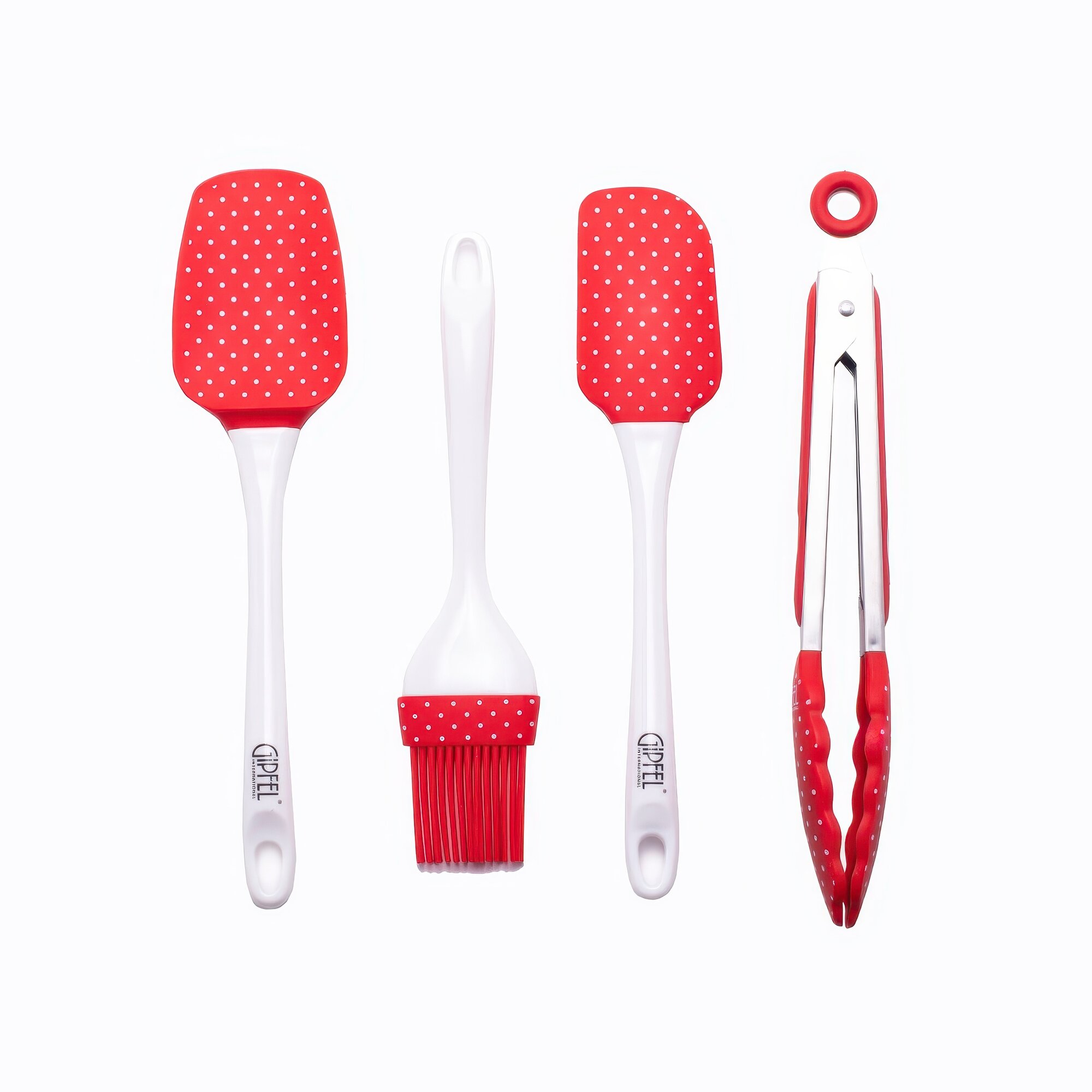 Набор кухонных аксессуаров Gipfel Sinty 6327, силикон, красный