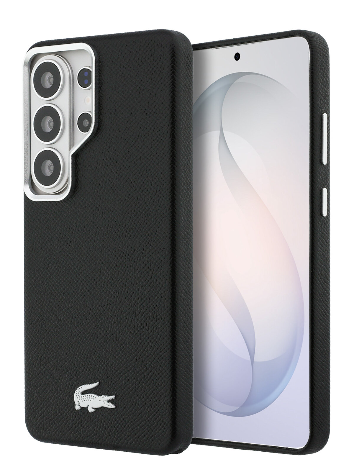 Чехол Lacoste на Samsung S26 Ultra, с магнитами MagSafe, с защитной рамкой вокруг камеры, черный
