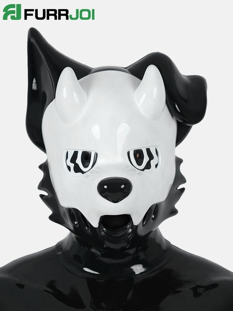 Furrjoi Силиконовая маска Sludge Dog Hood (белый/черный)