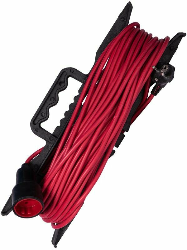 Удлинитель-шнур на рамке 1х30м без заземл. 16А IP20 3.5кВт ПВС 2х1.5 РС16 космос YPKsm30m-1g(16A)