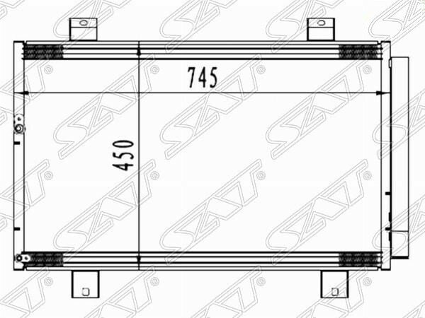 Радиатор кондиционера SAT ST-TYG2-394-0 Toyota Highlander 03-13 / Kluger V 07-13