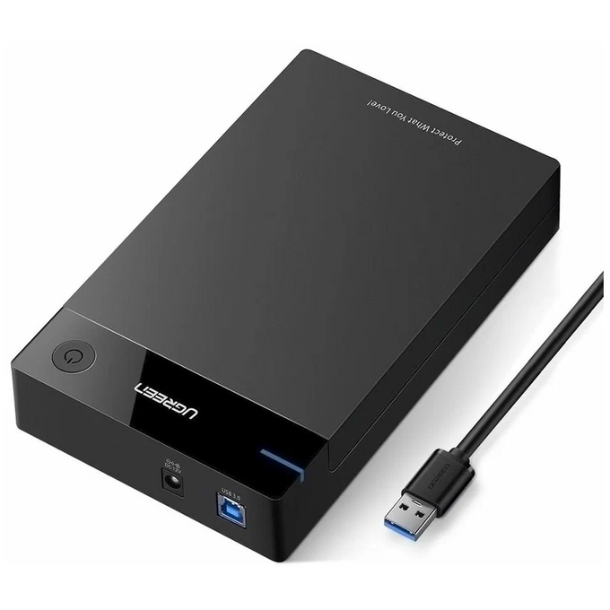 Внешний корпус UGREEN US222 50422 USB 3.0 B to 3.5'/2.5" SATA Hard Drive Box EU Black