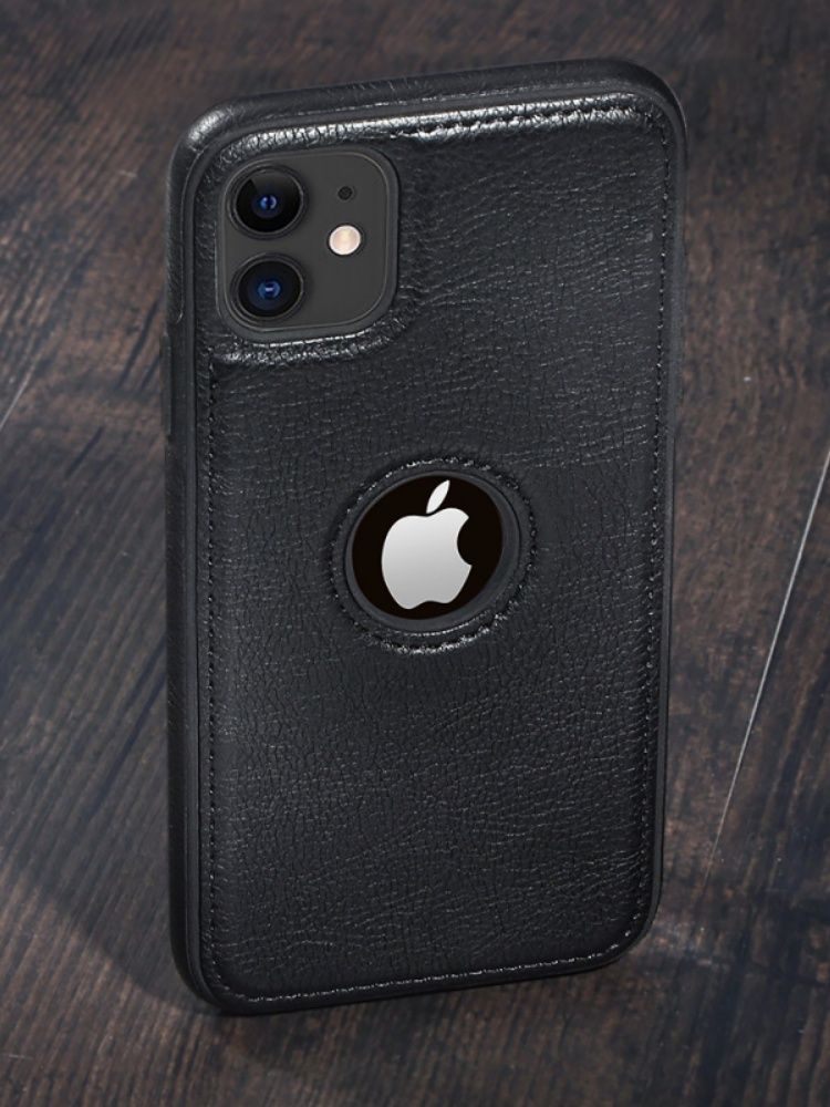 Кожаный чехол на Айфон 14 Плюс, Элегантный минималистичный чехол для iPhone 14 Plus