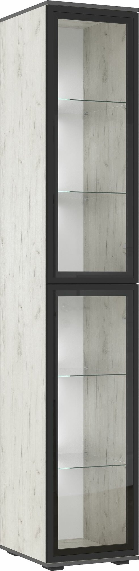 Норд Пенал-стекло (400) (Дуб Крафт Белый) (Миф)