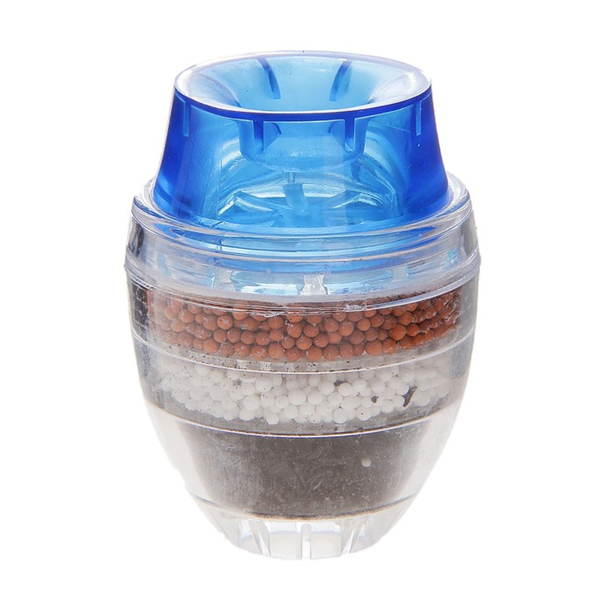 Фильтр Доляна Тройной барьер, насадка на кран, прозрачный корпус, мультиколор