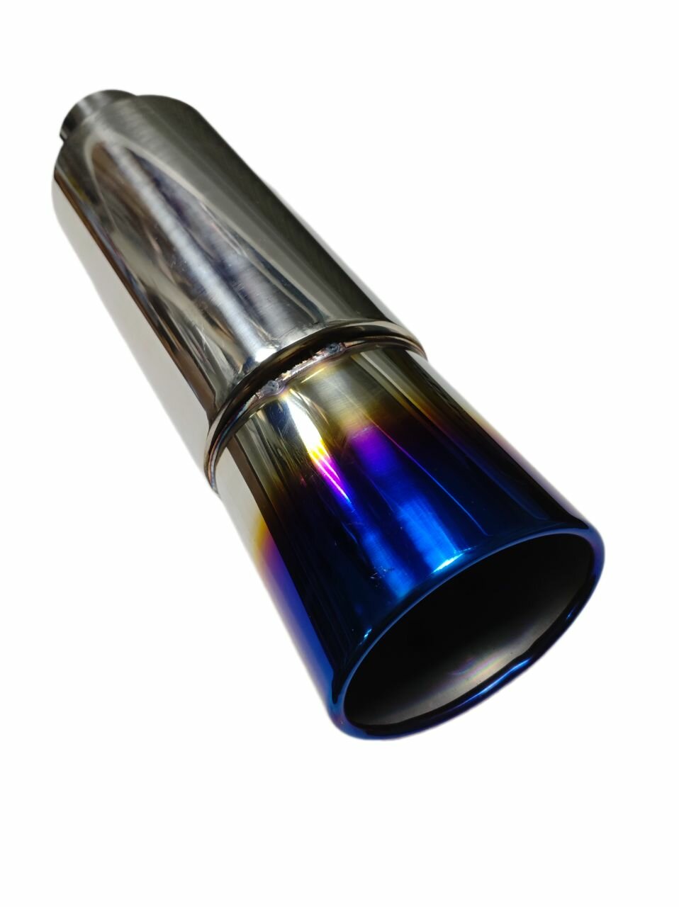 Глушитель прямоточный, спортивный XH-EP090-BL/голубой