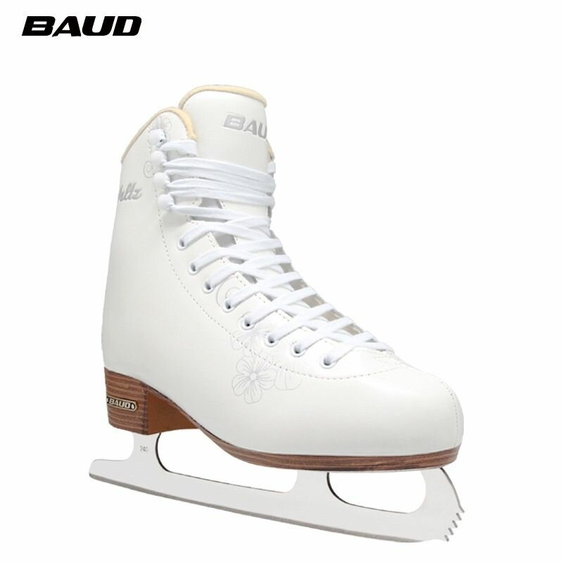Фигурные коньки BAUD, коллекция Waltz, кожа, белый и черный