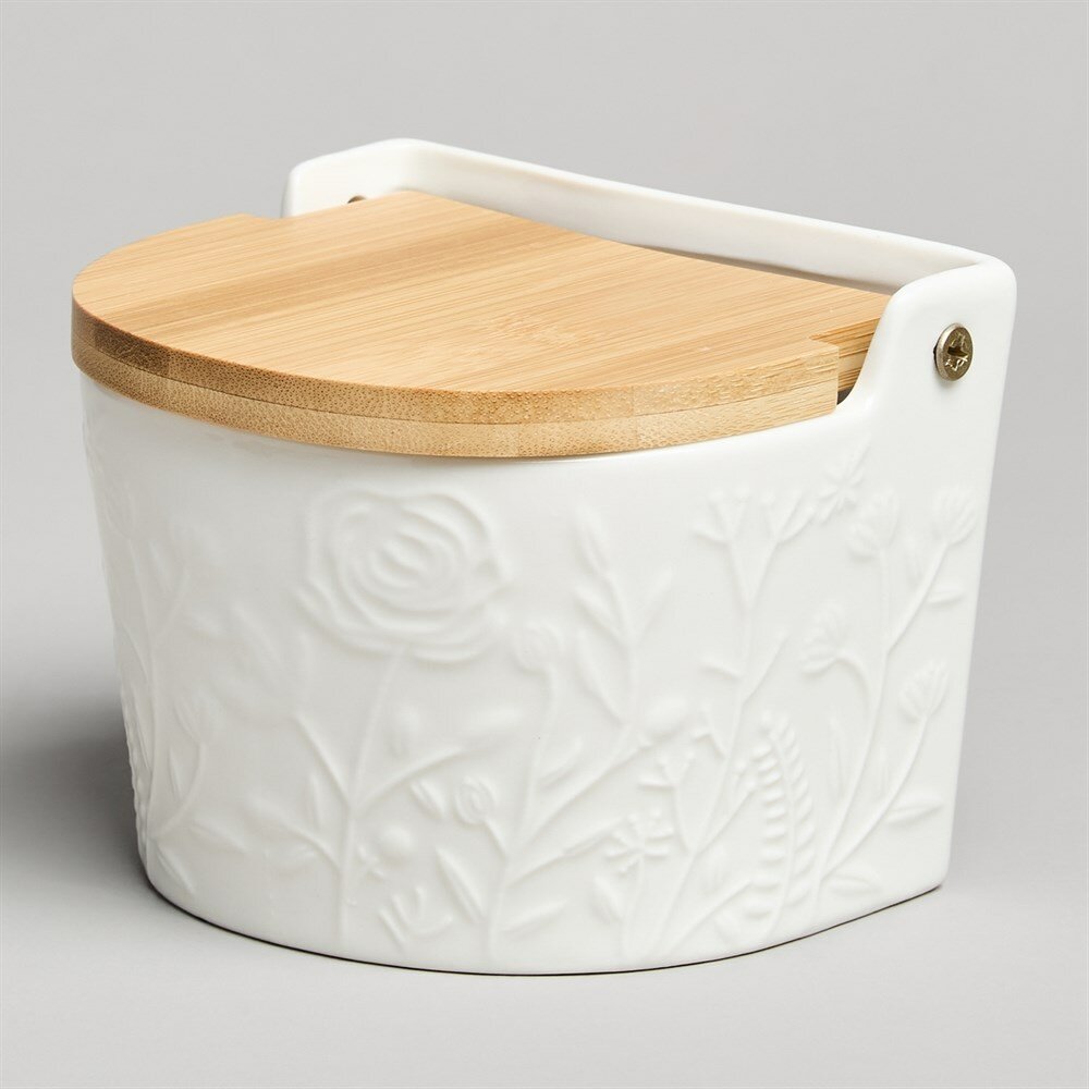 Банка для соли с дер. крышкой lefard "Meadow" 11,5*11*9,5 см 450 мл