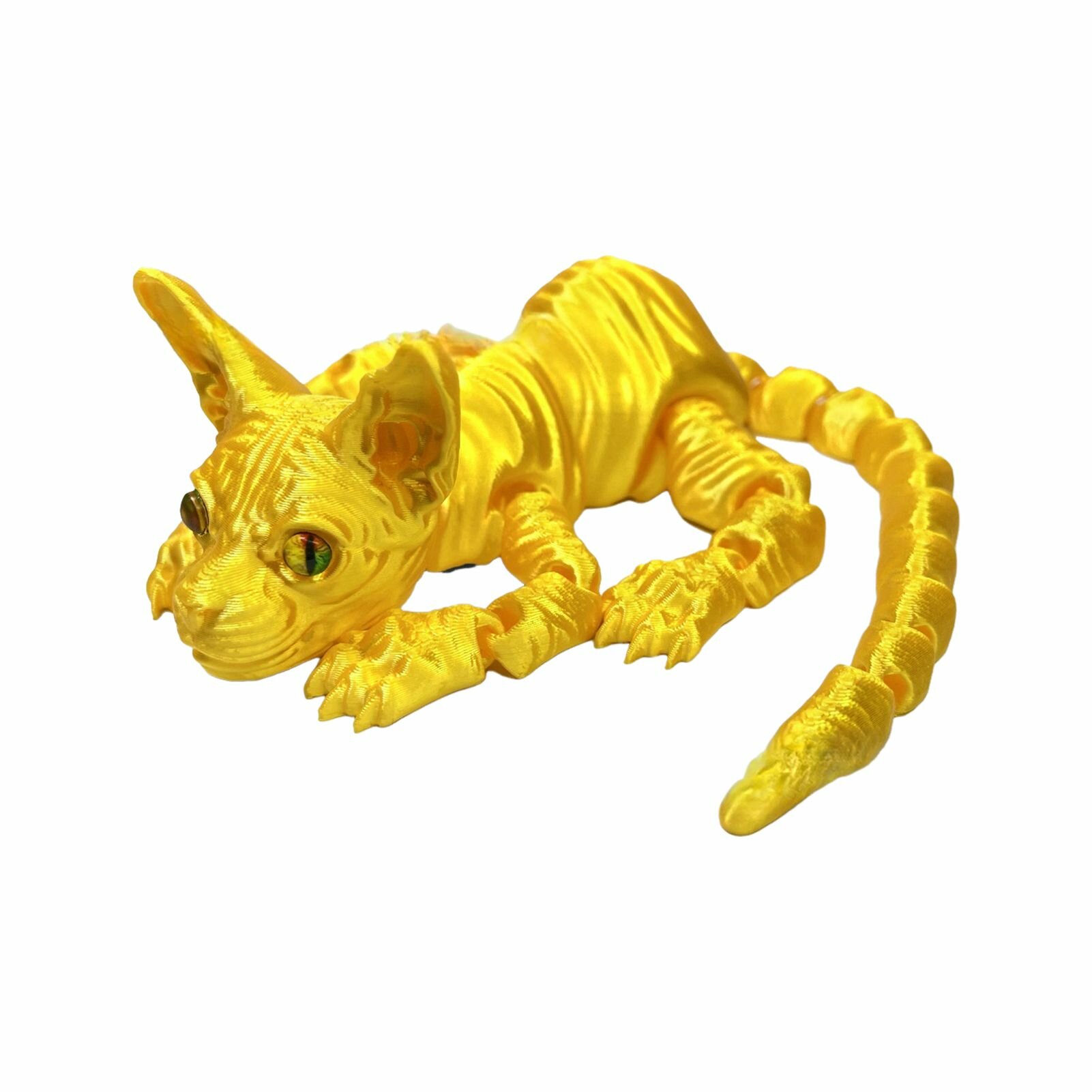 3D-печатная фигурка бесшерстного кота с подвижными суставами Фигурка кота сфинкса