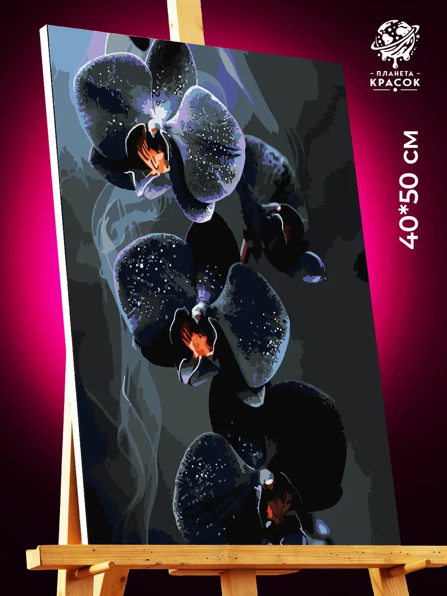 Картина по номерам на холсте 40х50 см Орхидея