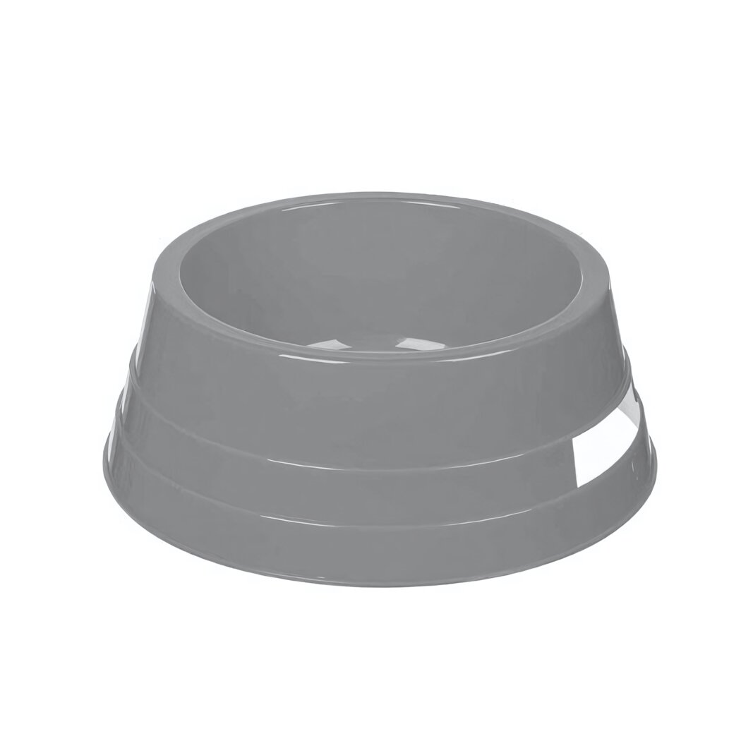 Миска для животных «Lucky Pet» 2л, пищевой пластик, серый цвет, устойчивая