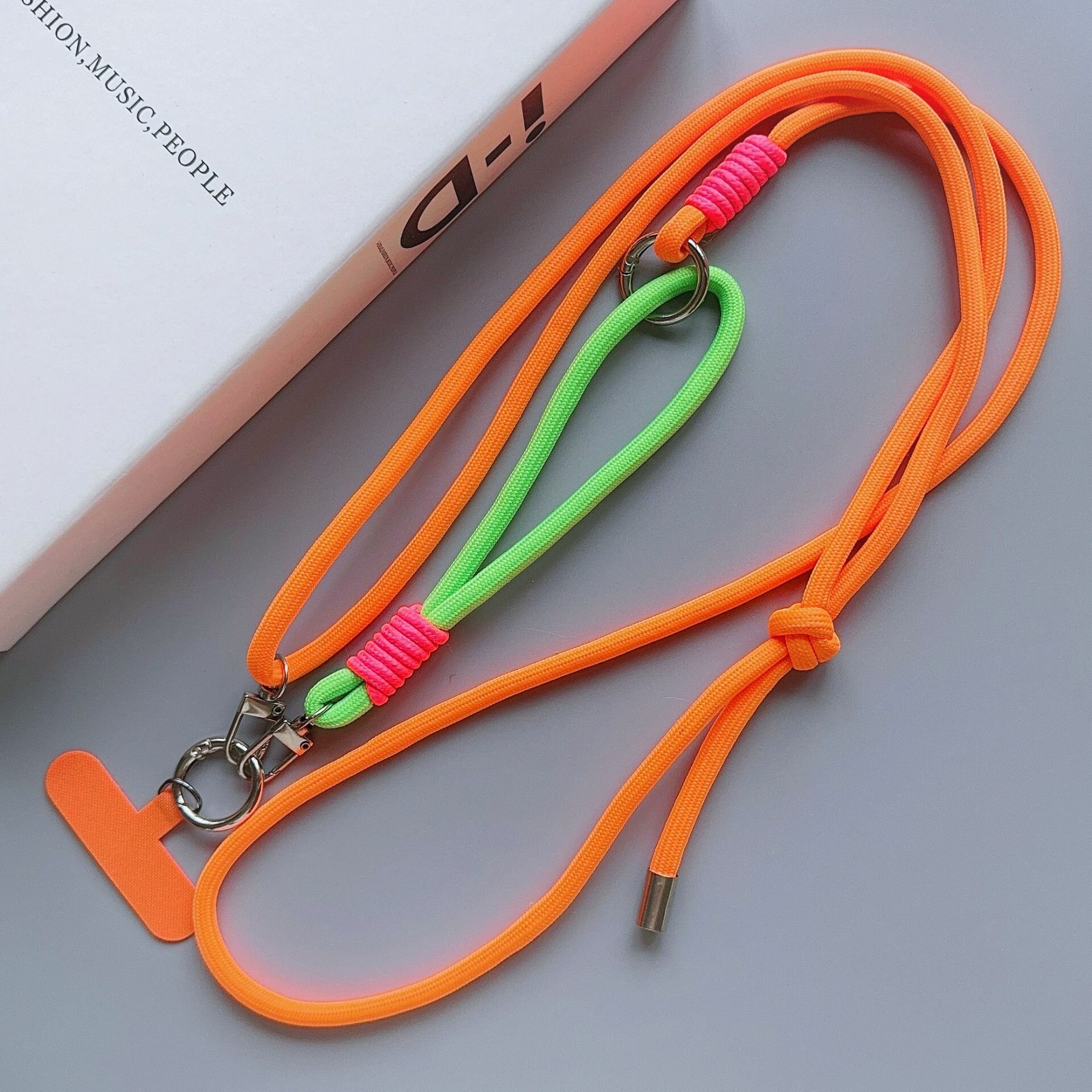 Мобильный телефон, с двойной пряжкой и защитой от потери, оранжевый, зеленый