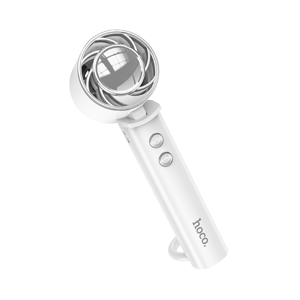 Портативный ручной мини-вентилятор Hoco HX61, 1200 mAh, 5W, белый