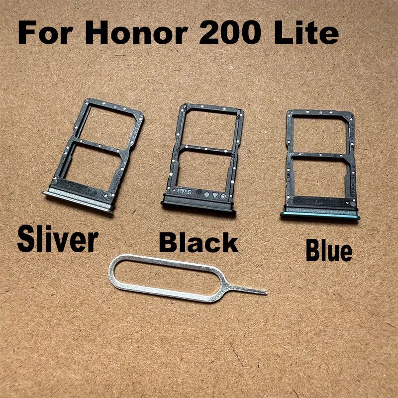 Новинка для Huawei Honor 200 Lite, лоток для SIM-карты, держатель, разъем адаптера, запасные части, замена Sliver