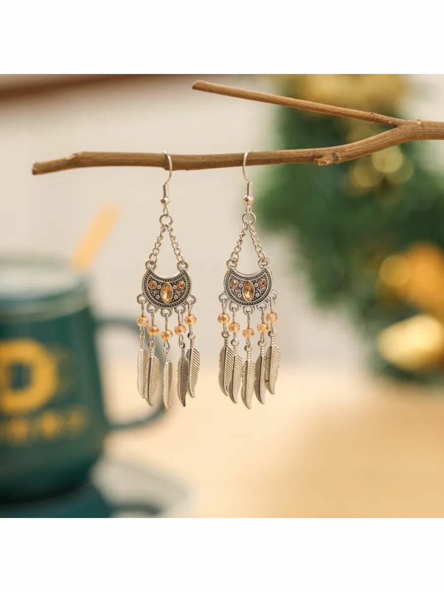 Серьги, эмаль, бирюза синтетическая