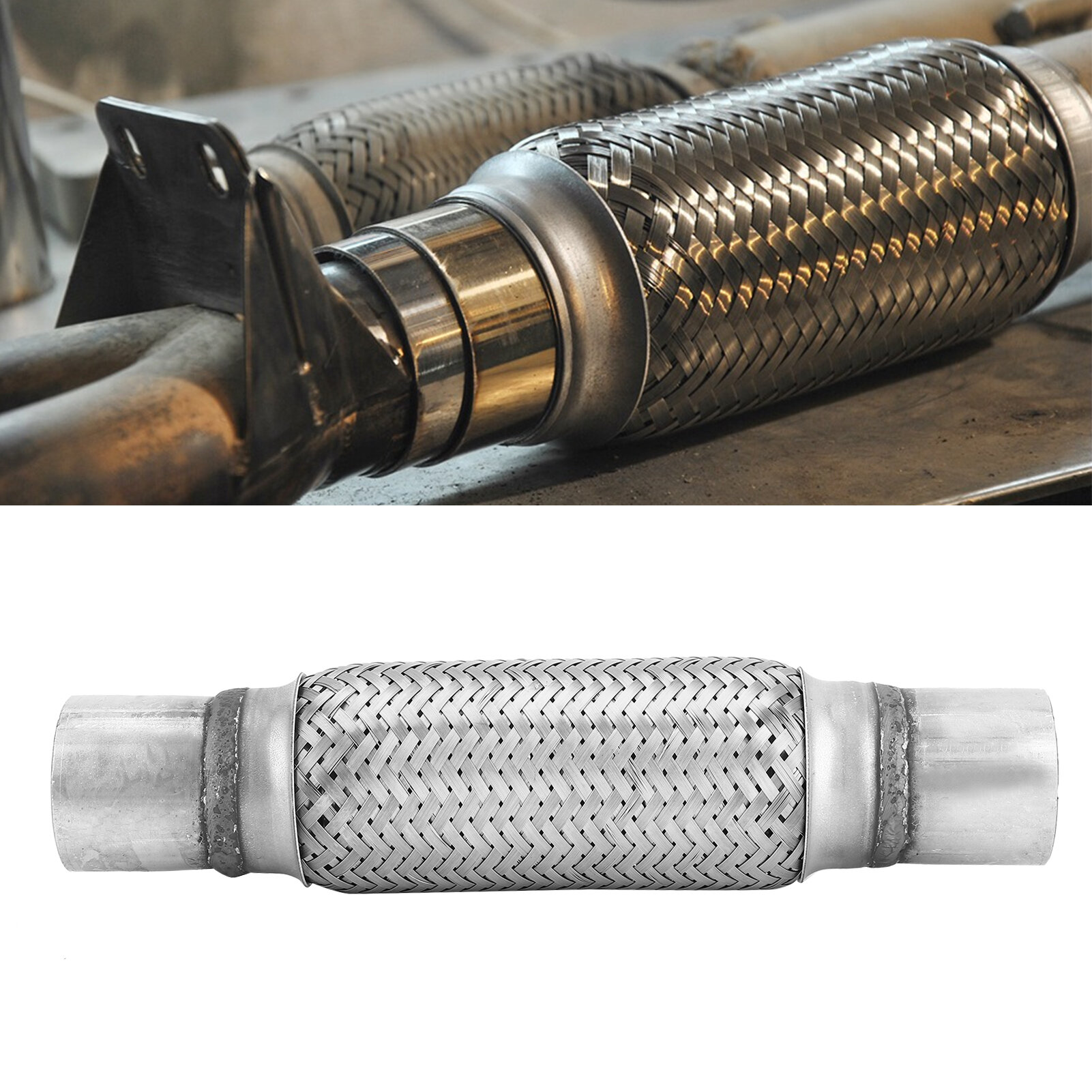 51 X 300 мм сварная выхлопная труба из нержавеющей стали плетеная воздуховыпускная труба универсальная