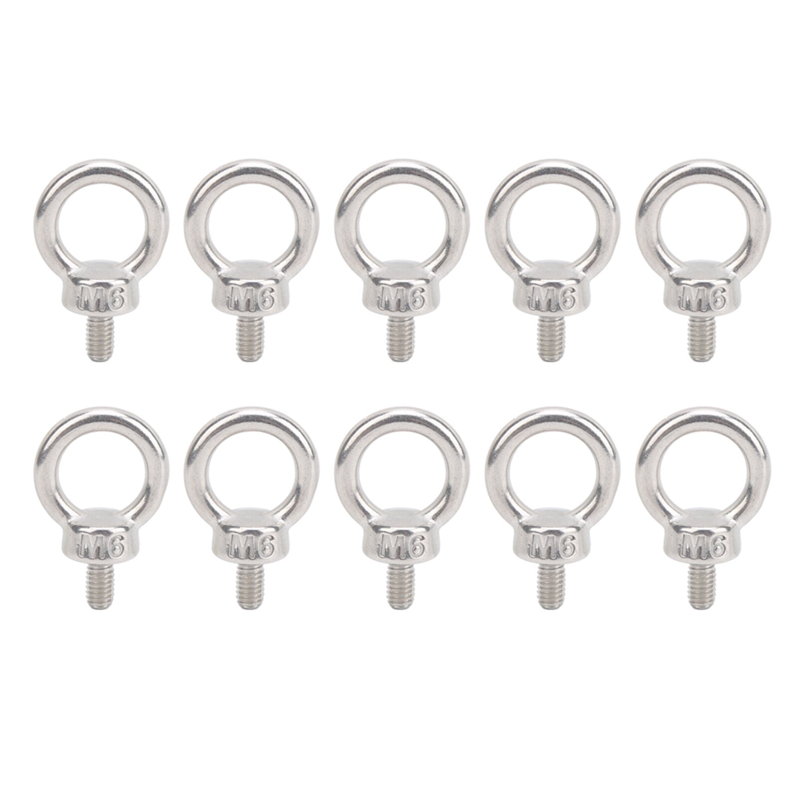 10 шт. болтов с проушиной для подъема, винты M6, крепежные детали из нержавеющей стали 304.