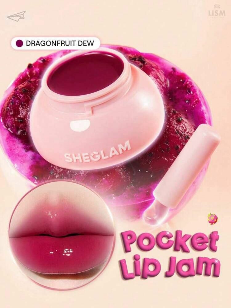 Бальзам для губ SHEGLAM "Драконий Фрукт Дью", с кисточкой, гелевый, 3,5 г