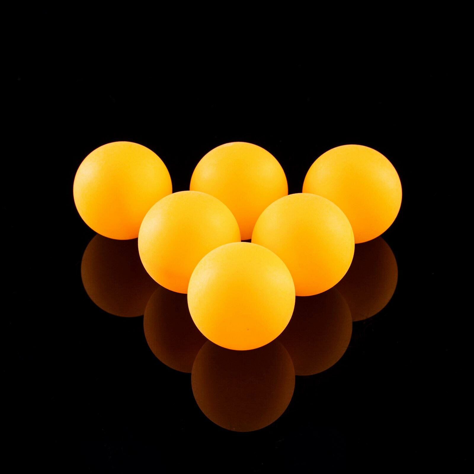 Набор мячиков для настольного тенниса ONLYTOP 40мм, 6шт, пластик, оранж, 3544175