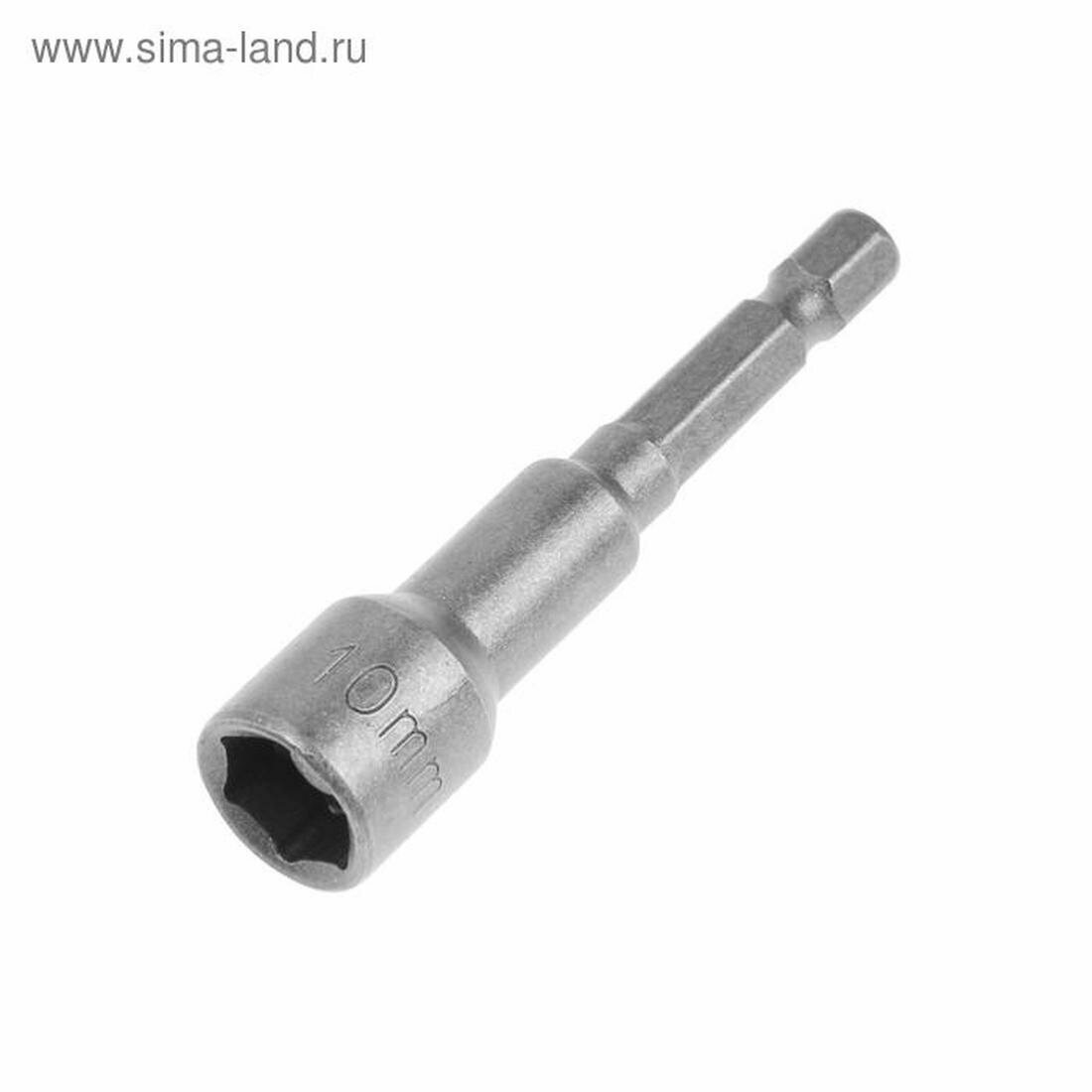Бита с торцевой головкой тундра, сталь CrV, магнит, 10 х 65 мм