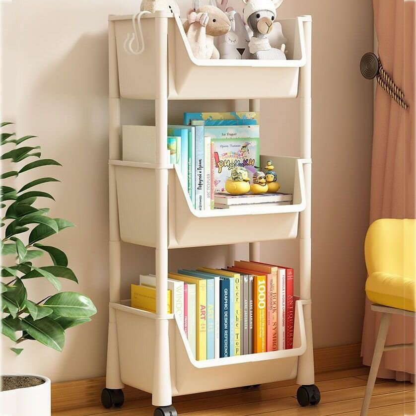 Съемная полка, 3 секции, АБС-пластик, 22Х14Х65 см, шкафчик для хранения детских игрушек и закусок