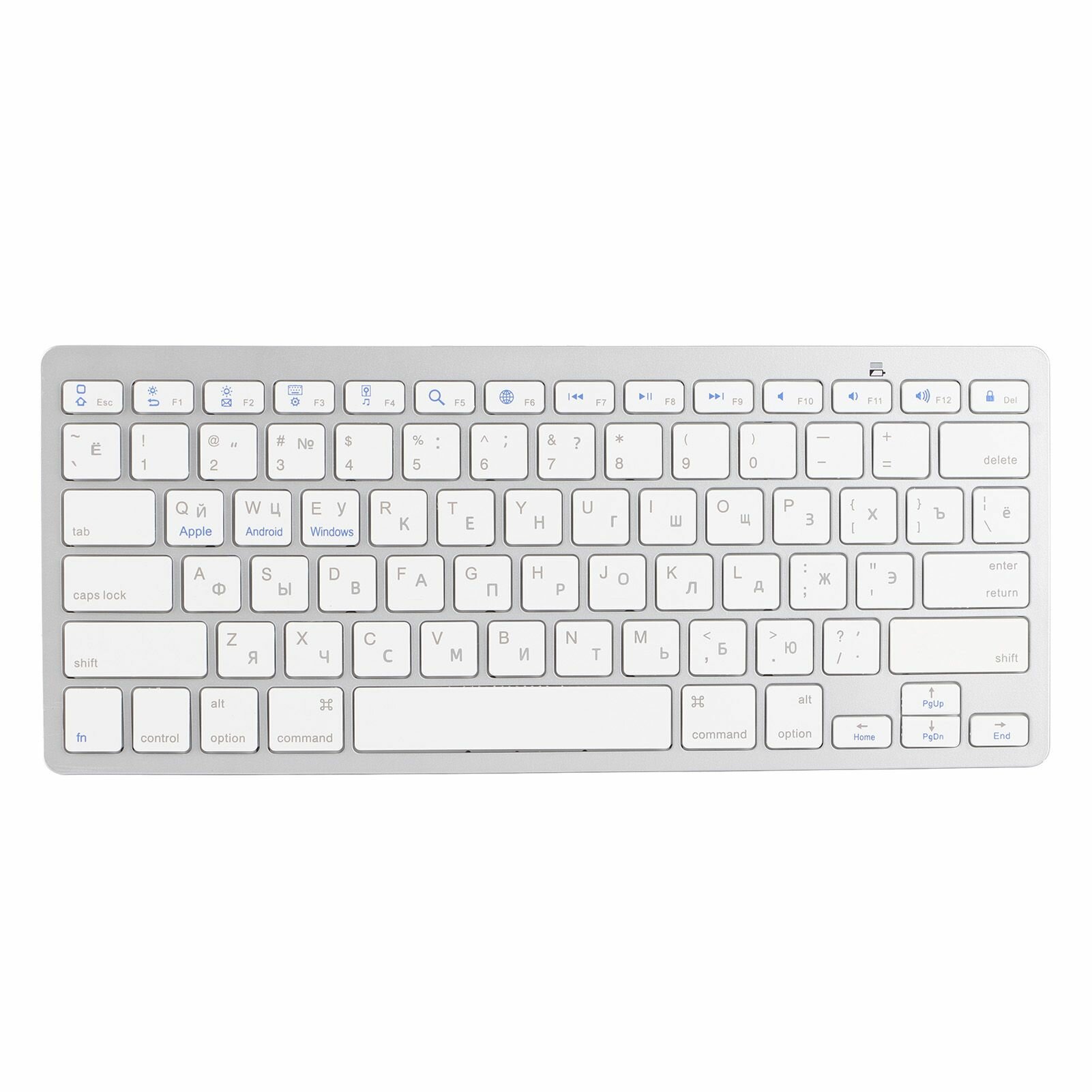 78-клавишная беспроводная ультратонкая клавиатура Bluetooth для iPad / Windows / Mac / Android на русском языке