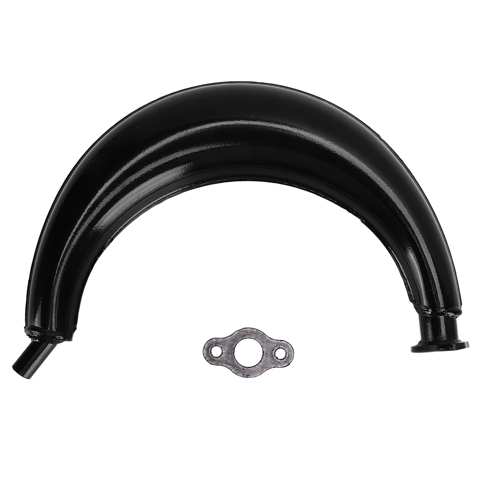 40 мм/1.58дюйма Труба Выхлопного Глушителя Half Moon Из Стального Сплава для 2-Тактных Двигателей 49cc 60cc 66cc 80cc Моторизованных Велосипедов