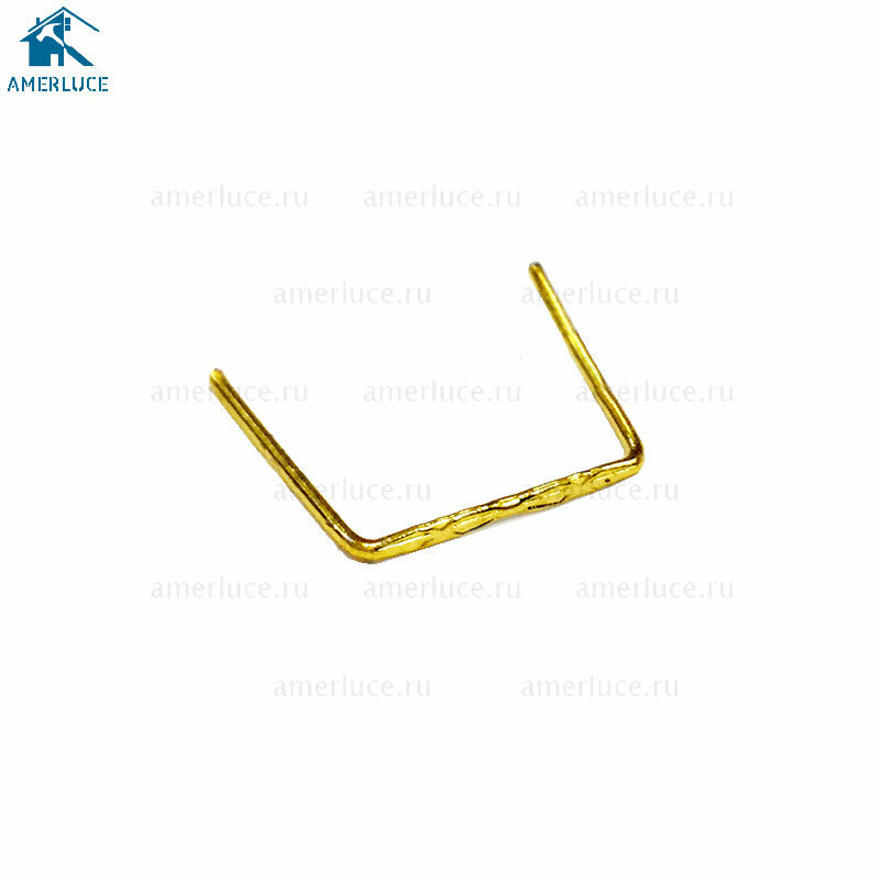 Крепеж для хрустальных подвесок на светильник скоба золото 14 мм 100 штук