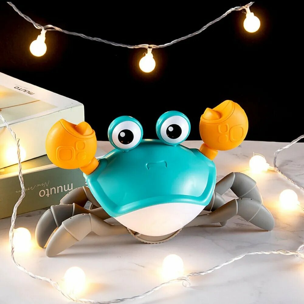 Интерактивная музыкальная игрушка Краб, бегающий Краб, музыкальный сенсорный танцующий