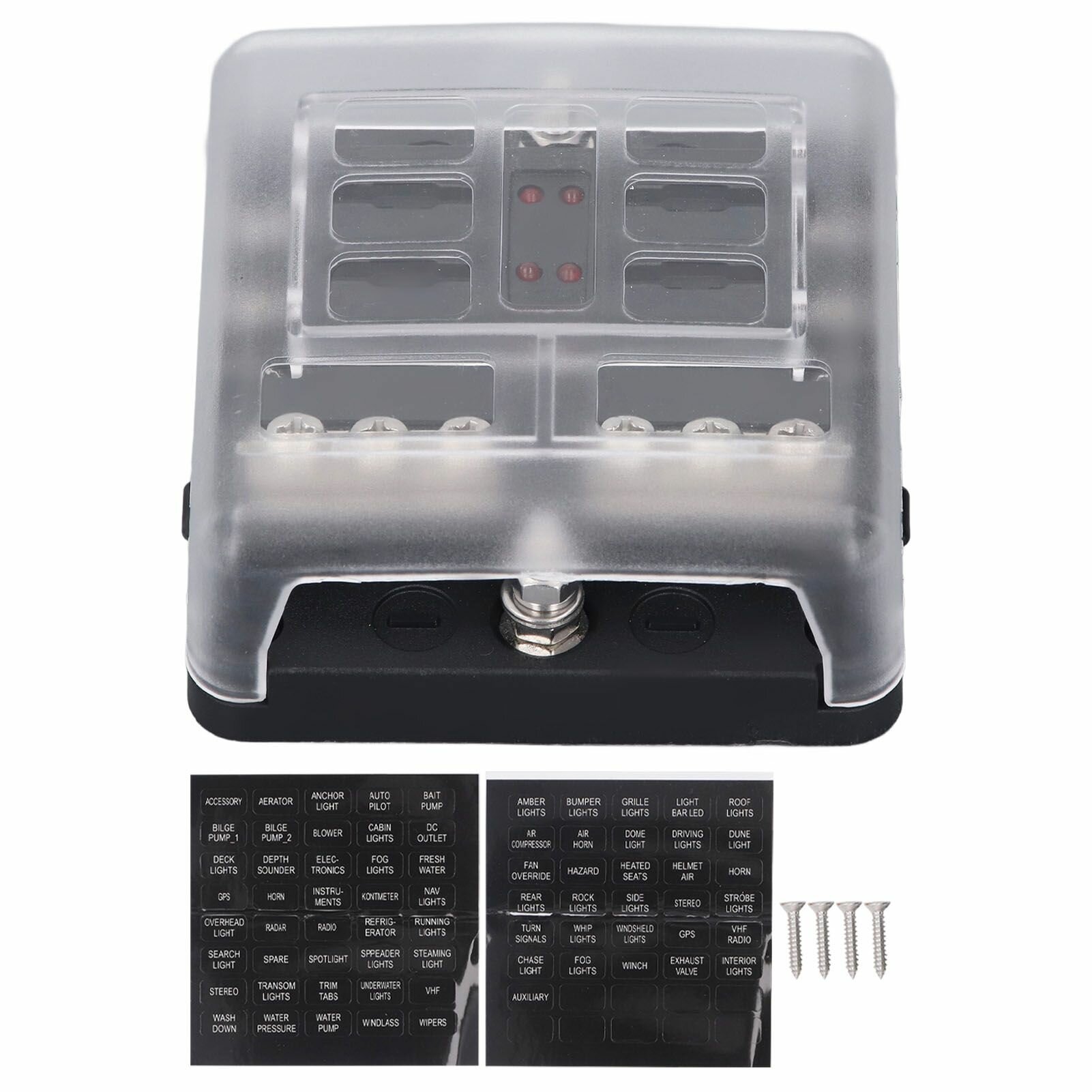 6-полосный блок предохранителей со светодиодом 32V