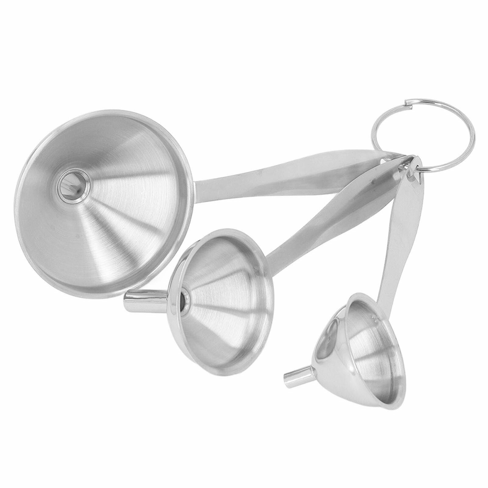 Набор из 3 маленьких воронок из нержавеющей стали, многофункциональный мини-набор для переливания эфирных масел и жидкостей.