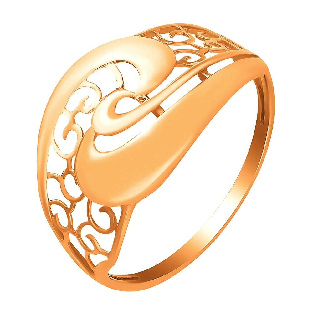 Кольцо, красное золото, 585 проба