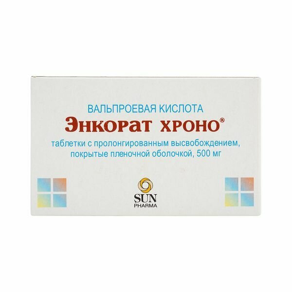 Энкорат хроно таблетки с пролонгированным высвобождением п/о плен. 500мг 30шт