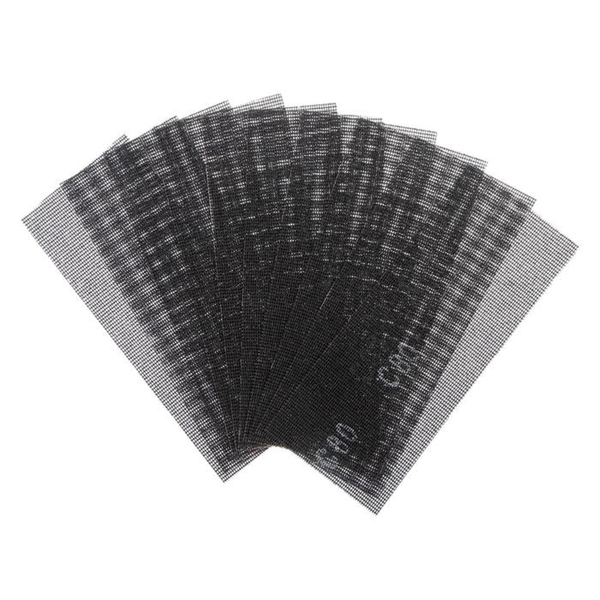 Сетка абразивная тундра, водостойкая, корунд, 115 х 280 мм, Р80, 10 шт.