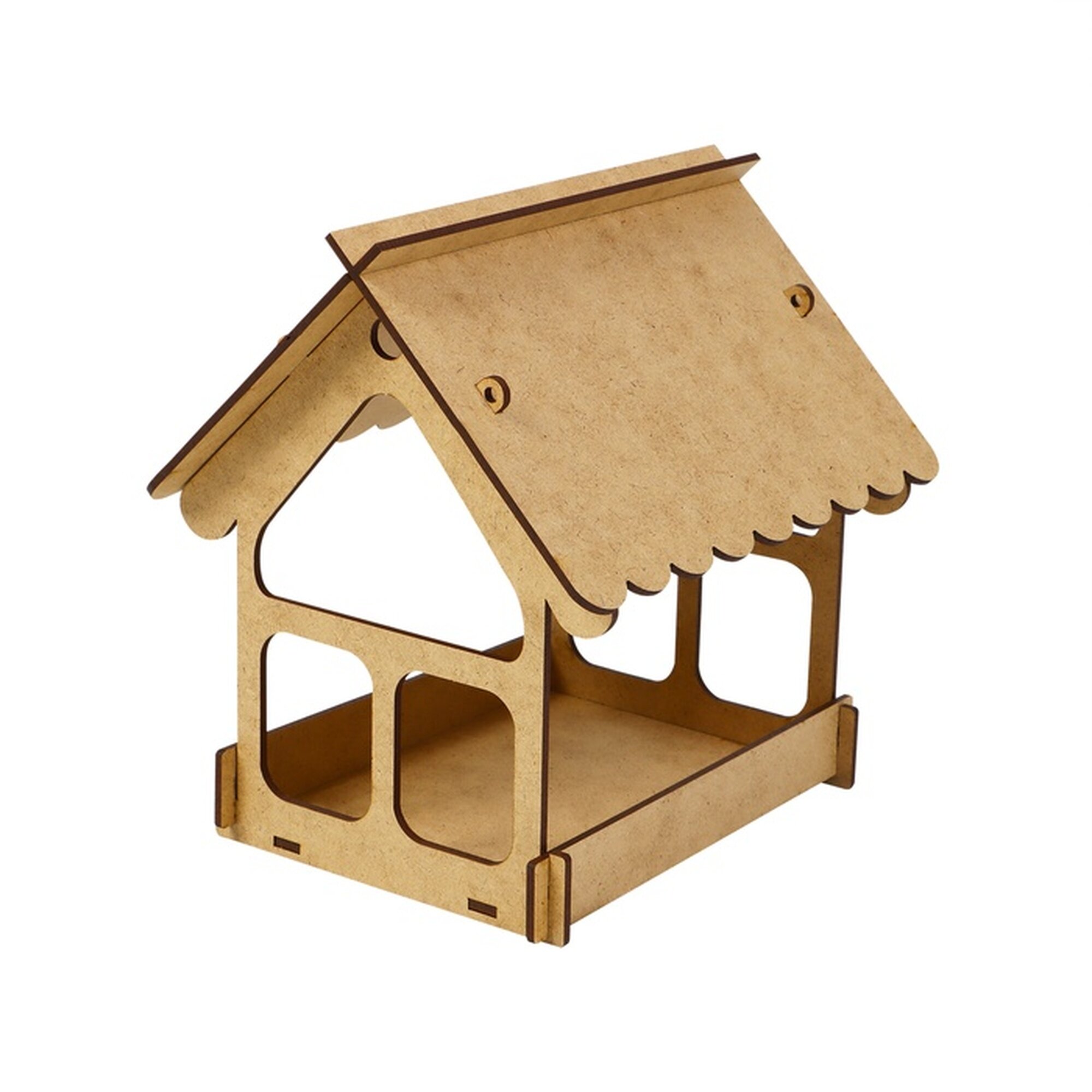 Кормушка-конструктор из ХДФ для птиц «Домик» своими руками, 16,5 × 12,5 × 19,5 см, Greengo