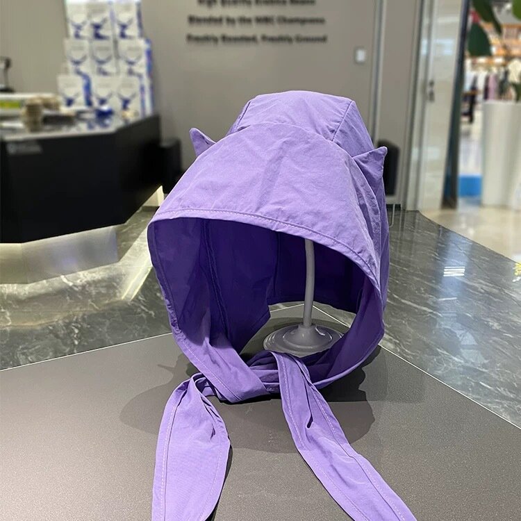 Шляпа женская, с японскими ушками, фиолетовая