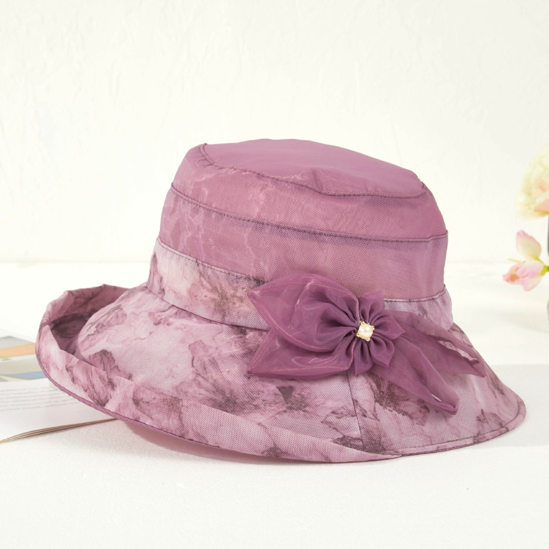 Шляпа "Весенне-летний темперамент", женская, розовая, дышащая, легкая, солнцезащитная
