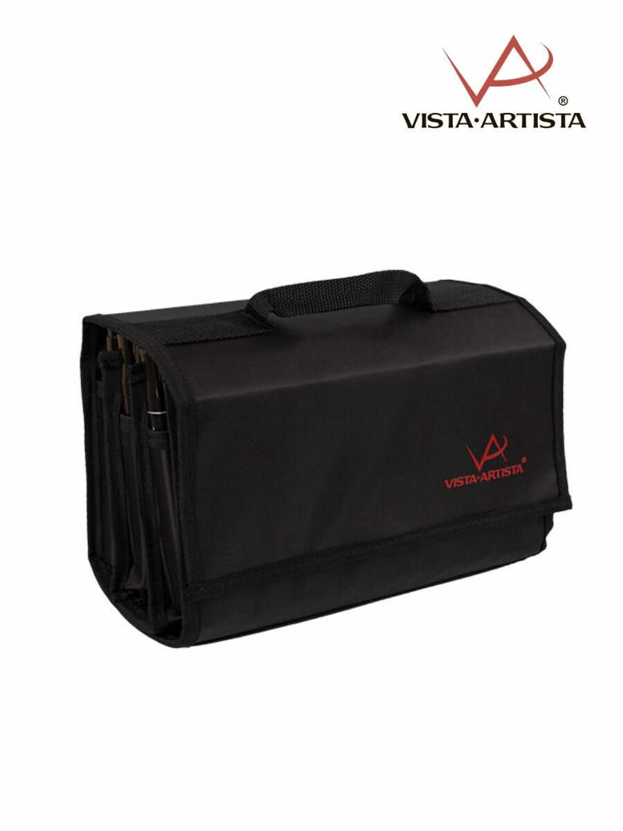 VISTA-ARTISTA пенал для маркеров на 72 штуки, 100% нейлон 16 x 28 x 11 см, Черный VPBM-01