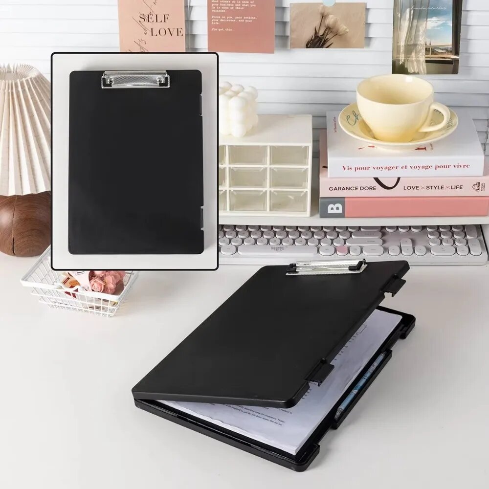 Пластиковый ящик для хранения папок А4 Черный, Black