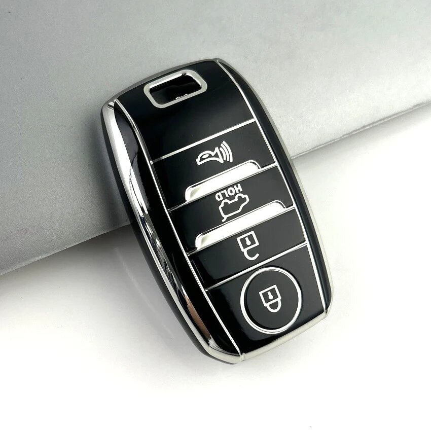 Автомобильный брелок для Kia Optima Sorento Niro Soul, 3 кнопки, чехол для 4Abutton black cover