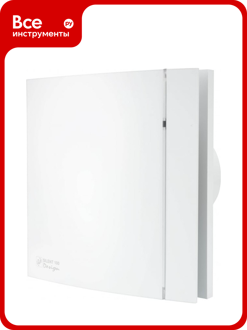 Накладной вентилятор Soler&Palau soler palau silent-100 crz matt white design 4c 03-0103-314, для вентиляции помещений