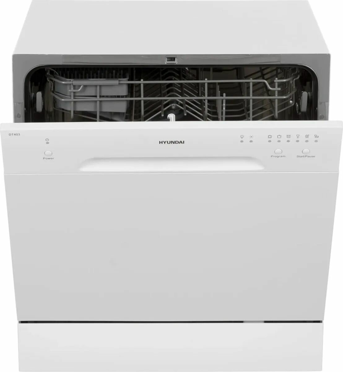 Посудомоечная машина Hyundai "DT403", конденсационная сушка, белая, 8 комплектов