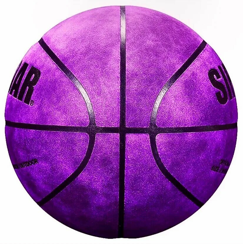 Баскетбольный мяч "SIRDAR", для зала и улицы, бархатный, фиолетовый